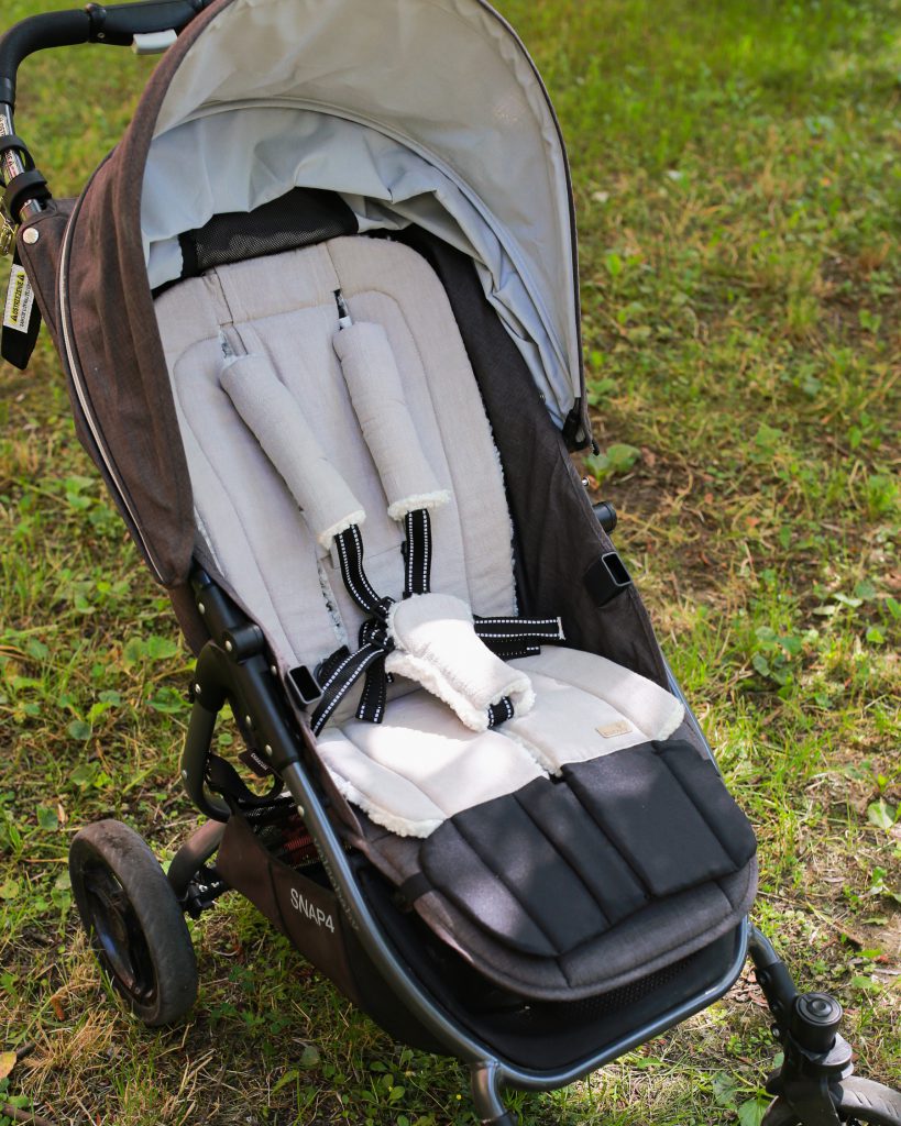 Double side stroller liner - Teddy Bears/ linen | babylystore.com